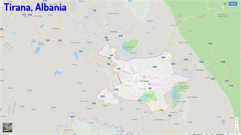 Tirana Map Albania