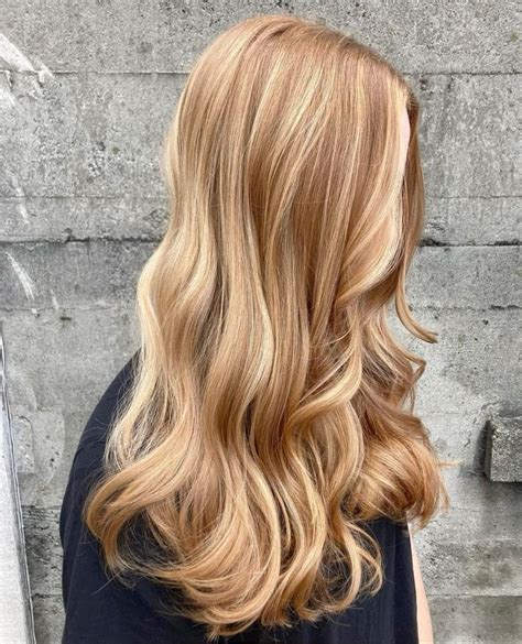 Strawberry Light Copper With Natural Looking Highlights Blonde Hair