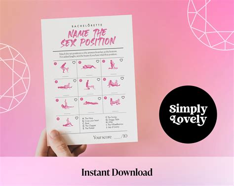 Bachelorette Party X Rated Guess The Sex Position Game Modern Bachelorette Beautiful Design