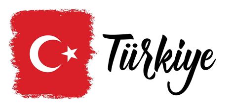 Turkiye Turkey Banner With White Star And Crescent Icon Symbol Of