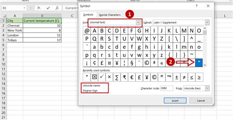 How To Add Degree Symbol In Excel Spreadcheaters