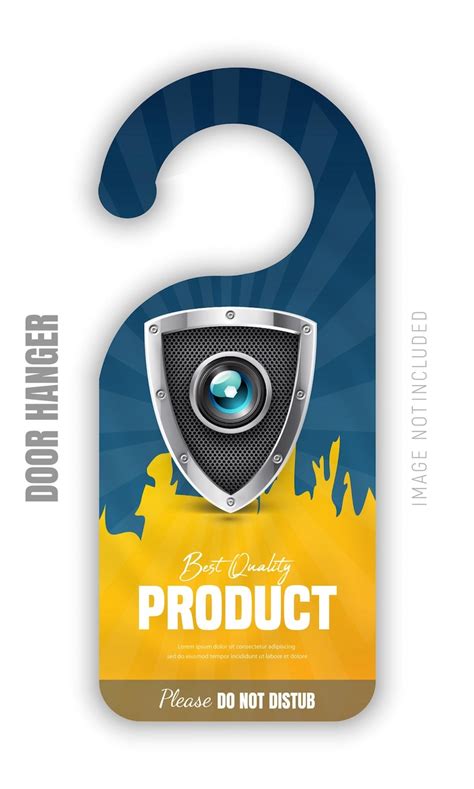 Premium Vector Photography Door Hanger And Camera Product Advertising