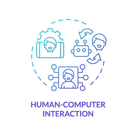 2d Gradient Human Computer Interaction Icon Creative Isolated Vector