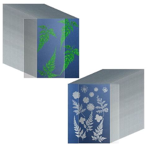 38 Sheets Cyanotype Paper A4 Sun Print Paper Kit With 2 Clear Acrylic Sheets High Sensitivity