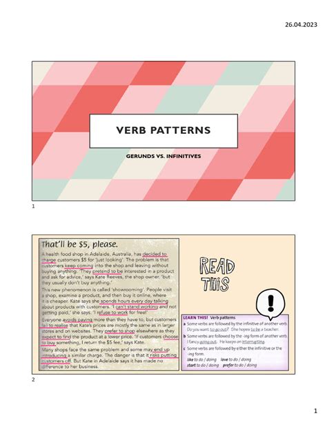 Verb Patterns Pp Pdf Verb Syntax