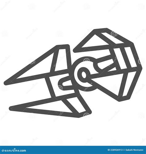 Tie In Interceptor Thin Line Icon Star Wars Concept Tie Fighter