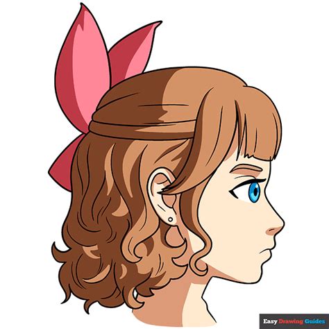 How To Draw An Anime Girl In Side Profile With Curly Hair And A Hair