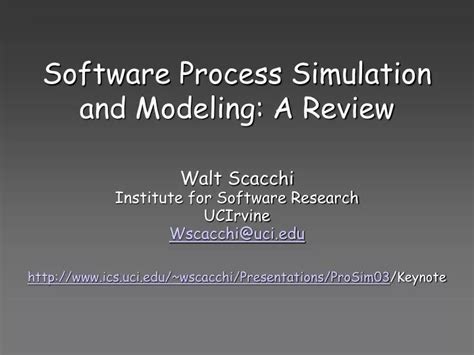 Ppt Software Process Simulation And Modeling A Review Powerpoint Presentation Id6671366