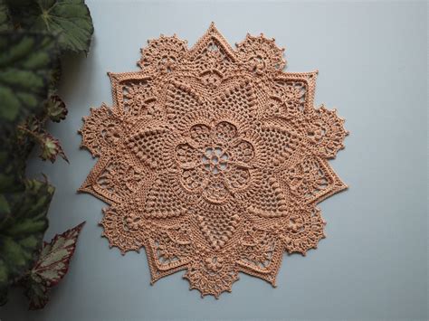 Crochet Doily Pattern Small Floral Design Digital Download Etsy