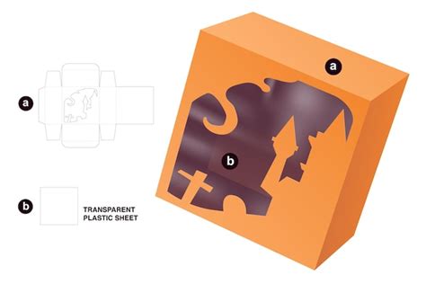 Packaging Box Die Cut Template And 3d Mockup Premium Vector