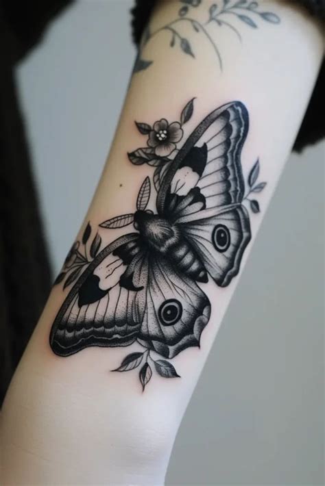 23 Moth Tattoo Ideas 2025 Unique Black And White Fine Line Color