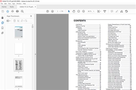 Dana Spicer Te27 And Te32 4 Powershift Transmission Service Manual Pdf