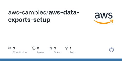 Github Aws Samplesaws Data Exports Setup