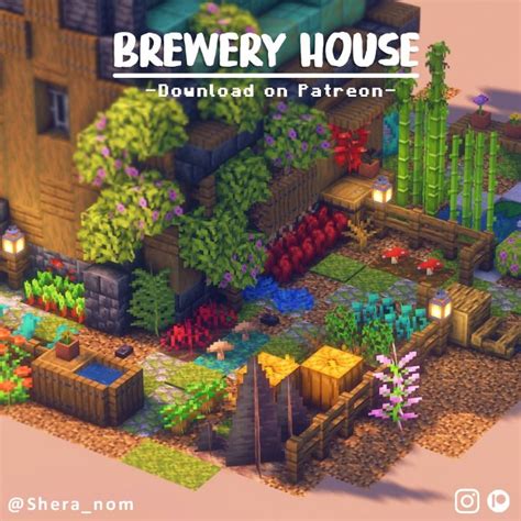 Medieval Brewery House With A Big Garden Sheranom Minecraft
