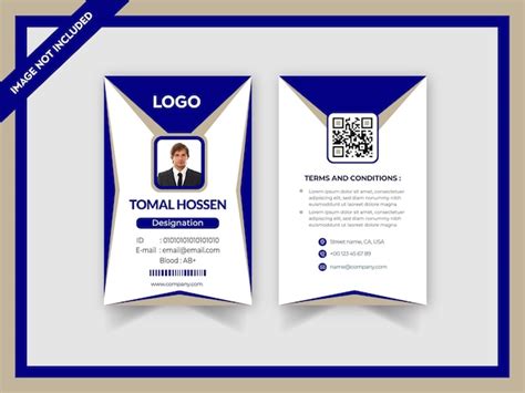 Premium Vector Office Employee Card Template