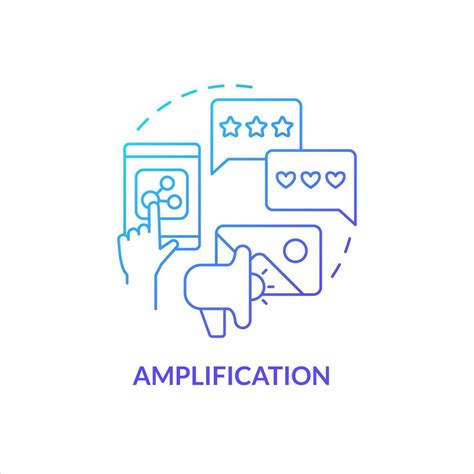 Amplification Blue Gradient Concept Icon Target Audience Activity