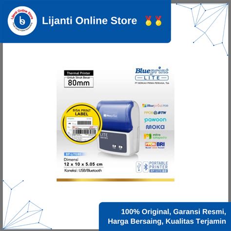 Jual Blueprint Printer Thermal Bluetooth Bp Lite 80printer Label Bp