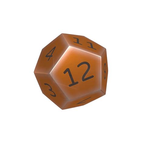 3d Model D12 Dice V1 019 Vr Ar Low Poly Cgtrader