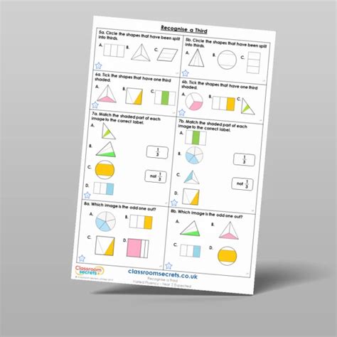Year 2 Recognise A Third Varied Fluency Resource Classroom Secrets