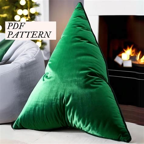 Christmas Tree Pillow Pdf Sewing Pattern Christmas Decoration Pattern