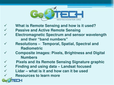 Ppt Review For Introduction To Remote Sensing Science Concepts And Technology Powerpoint