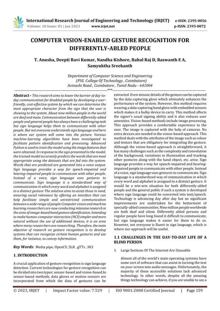 Sign Language Recognition System Pptx