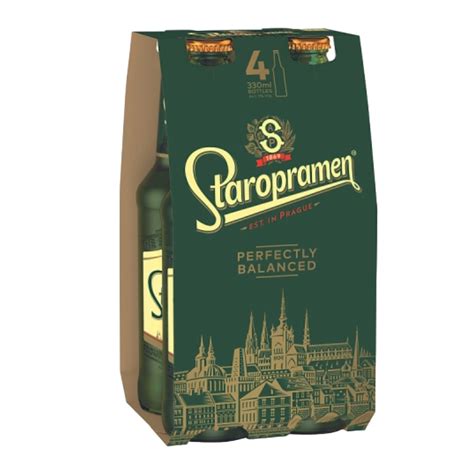 Staropramen 4 X 330ml Bargain Booze