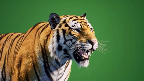 Angry Tiger Roaring With Glowing Eyes Stock Video Video Of Aggression Fierce 416593691