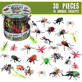 Wild Republic Insect Toys Large Bucket Bugs Figurine Set