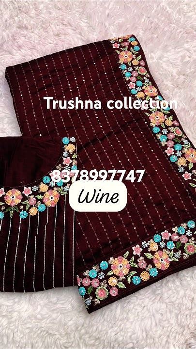 Trushna Collection Vichitra Silk Sequence Work Saree Youtube