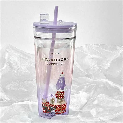 20oz China Purple Dw Glass With Straw Sparducks