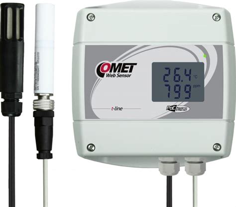 Comet T WebSensor With PoE Remote Temperature Humidity CO Concentration With Ethernet
