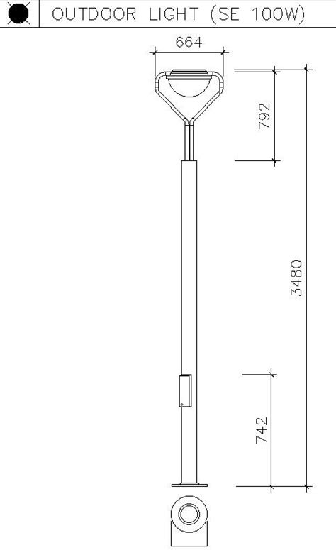 Outdoor Light Design In Autocad 2d Drawing Dwg File Cad File