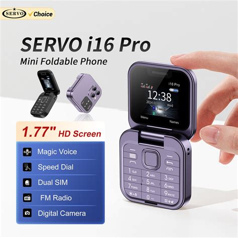 Jual Servo I16 Pro Mini Flip Mobile Phone Magic Voice Blacklist Speed