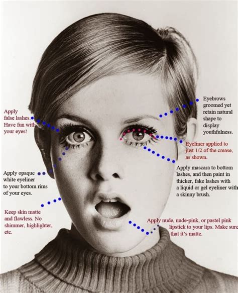 Fig 6 Twiggy Makeup 70s Twiggy Eye Makeup Tutorial How To Do