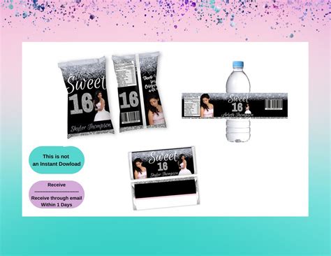 Sweet 16 Bundle Treat Sweet 16 Chip Bag Sweet 16 Wrappers Sweet 16