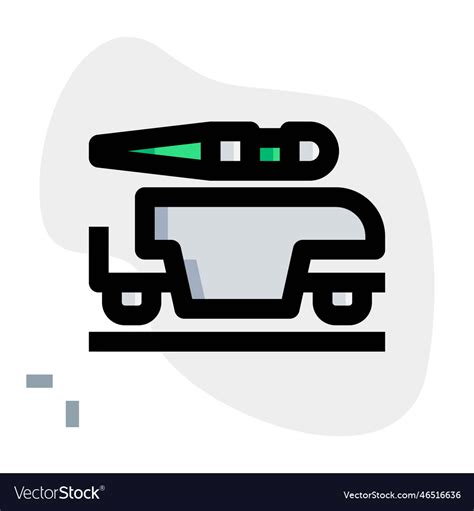 Weapons Equipped Armoured Military Train Vector Image