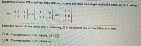 solved determine whether cb is defined if it is defined