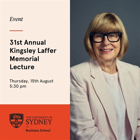 Anna Booth The Australias Fair Work Ombudsman Will Deliver The 31st Annual Kingsley Laffer