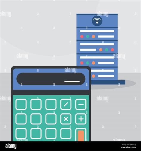 Data Server Calculator Stock Vector Image And Art Alamy