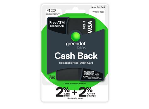 Cash Back Visa Debit Card Green Dot