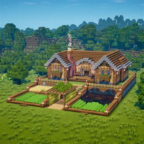 Minecraft Farm House Minecraft Farm Minecraft Houses Minecraft Farm