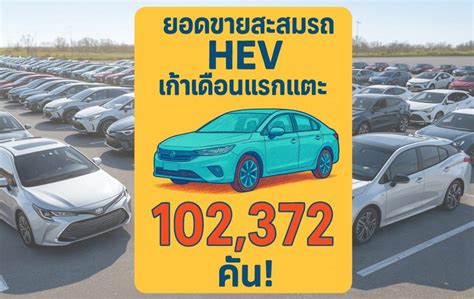 ทะลุแสน ยอดขายสะสมรถ Hev เก้าเดือนแรกแตะ 102372 คัน