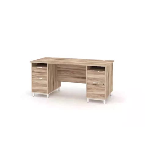 Save 875 • Portage Park Executive Desk Kiln Acacia Sauder