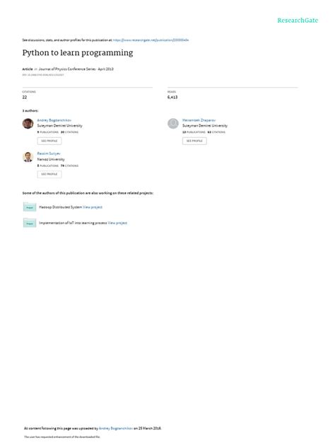 Python To Learn Programming Pdf Computer Programming Python Programming Language