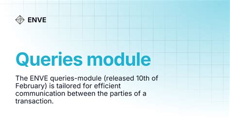 queries module enve