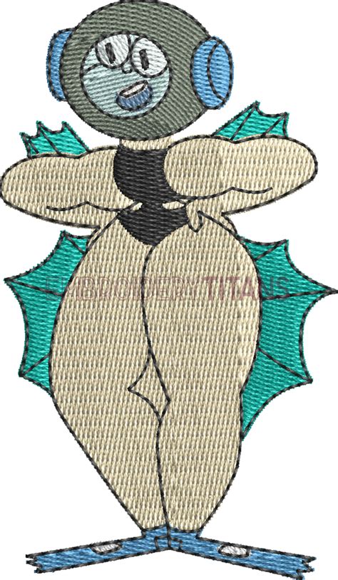Diving Belle Ok Ko Lets Be Heroes Free Machine Embroidery Design