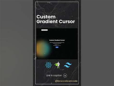 Custom Gradient Cursor | React, Tailwind CSS, GSAP - YouTube
