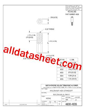 4835 Datasheet(PDF) - Keystone Electronics Corp.