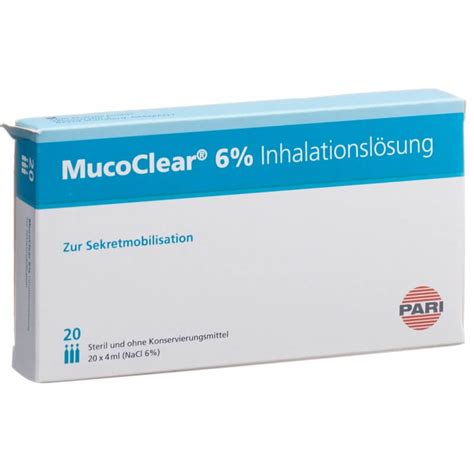 Buy Pari Mucoclear 6 Inhalation Solution 20x4ml Kanela